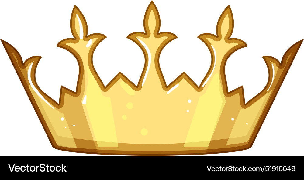 Award golden crown cartoon Royalty Free Vector Image