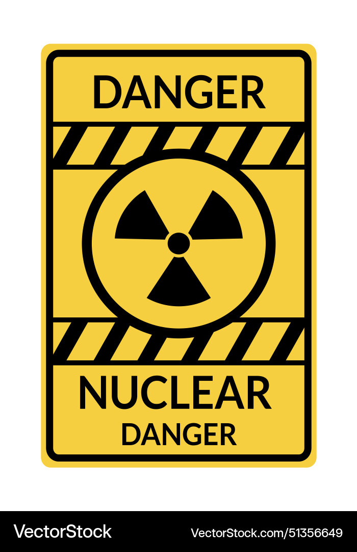 Danger warning board icon radiation Royalty Free Vector