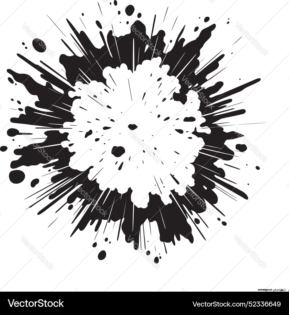Explo blast black explosion blastorama explosive Vector Image