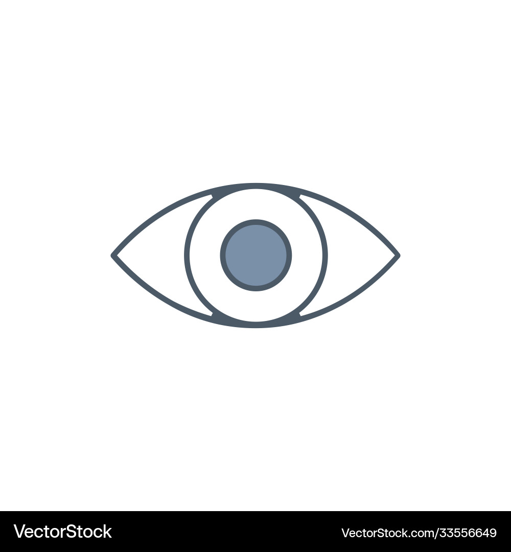 Eye sight icon eyeball vision sign eyesight Vector Image