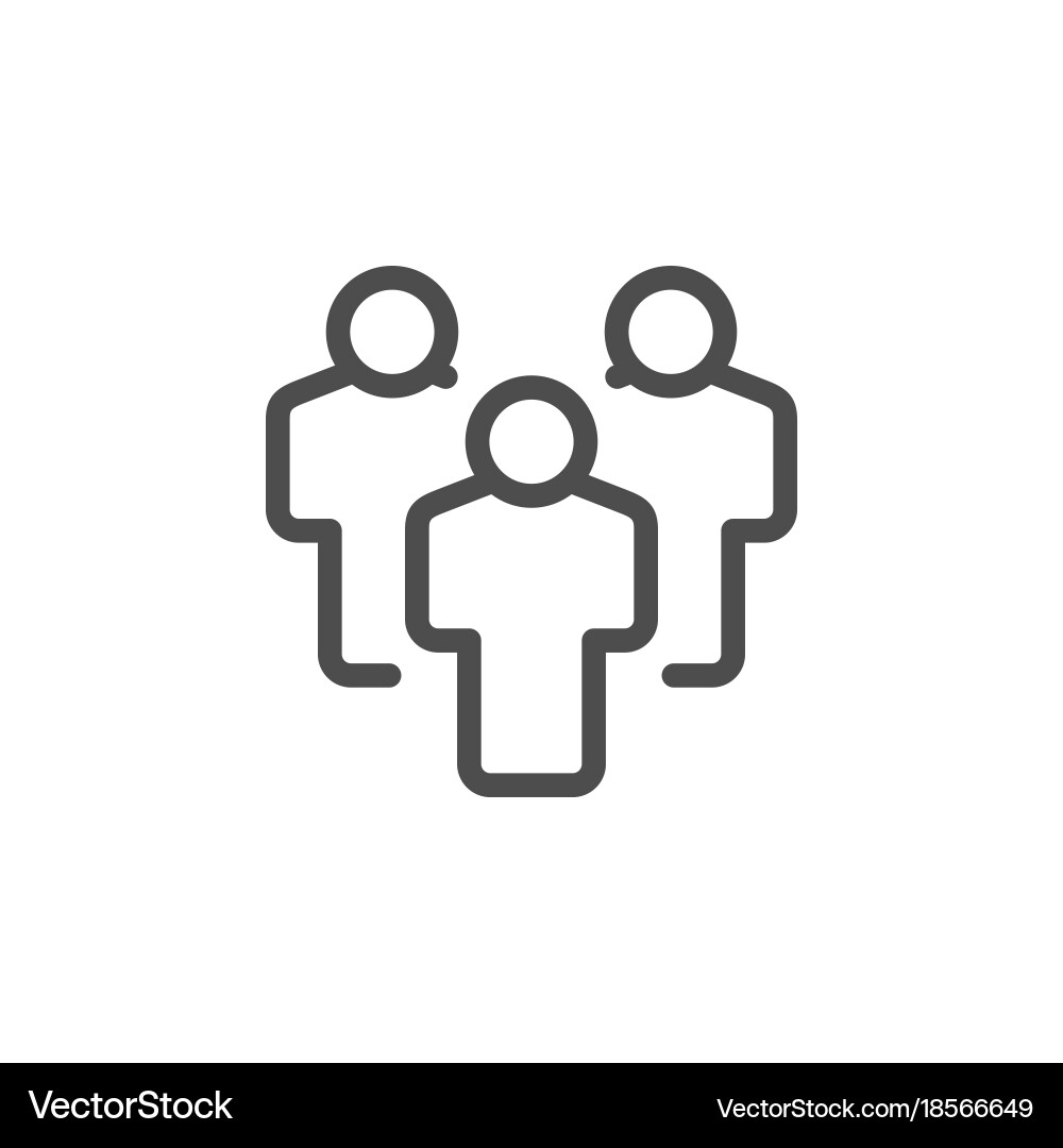 People group line icon Royalty Free Vector Image