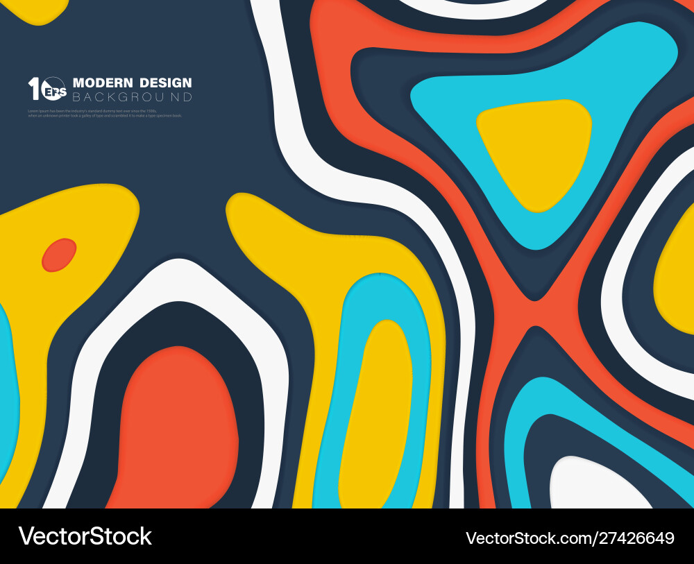 Wavy Paper Cut Abstract Pattern Royalty Free Vector Image