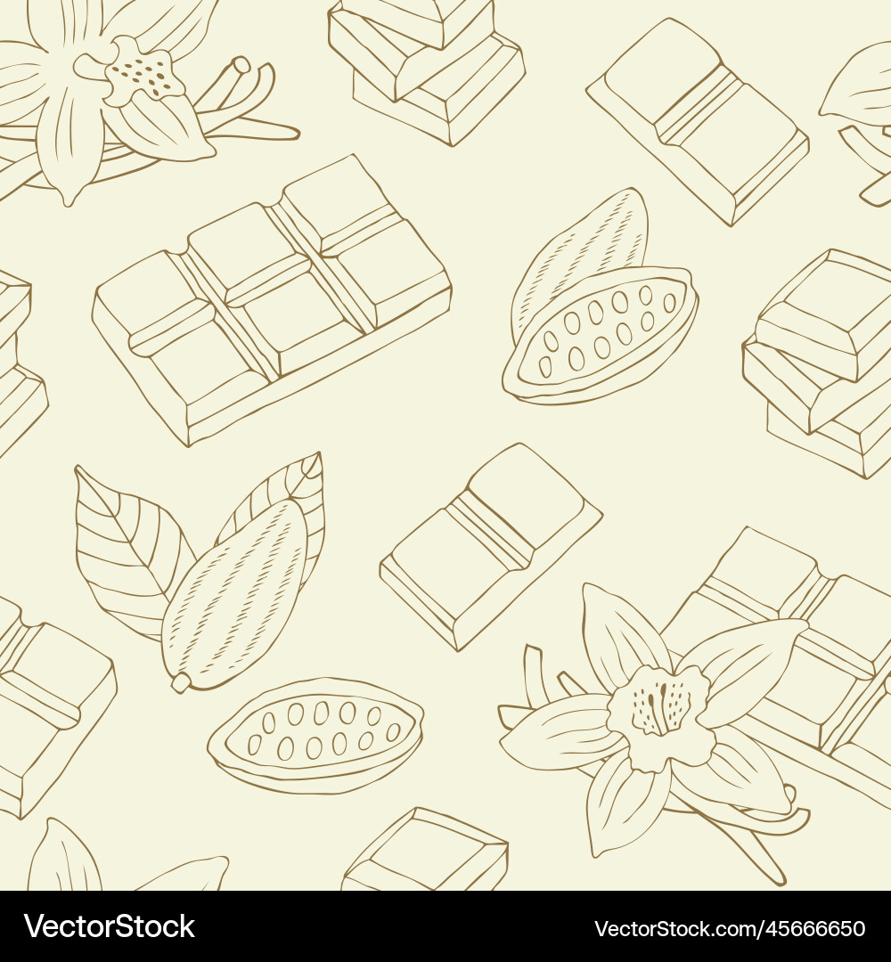 Chocolate seamless pattern Royalty Free Vector Image