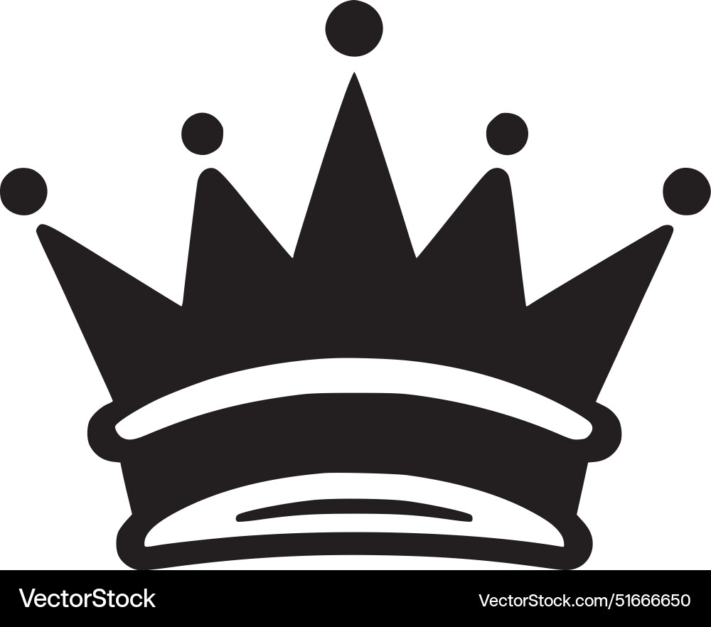 Crown - minimalist and simple silhouette Vector Image