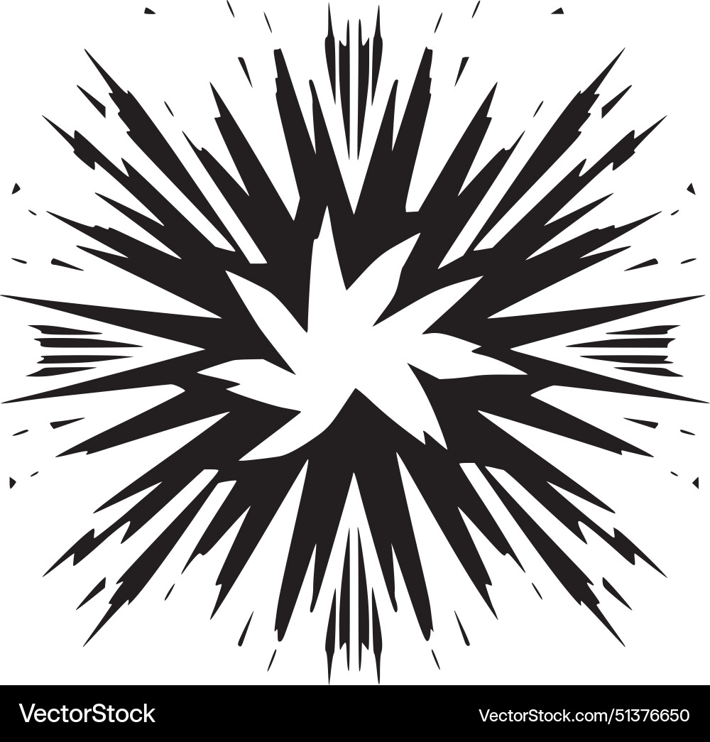 Explosion - minimalist and simple silhouette Vector Image