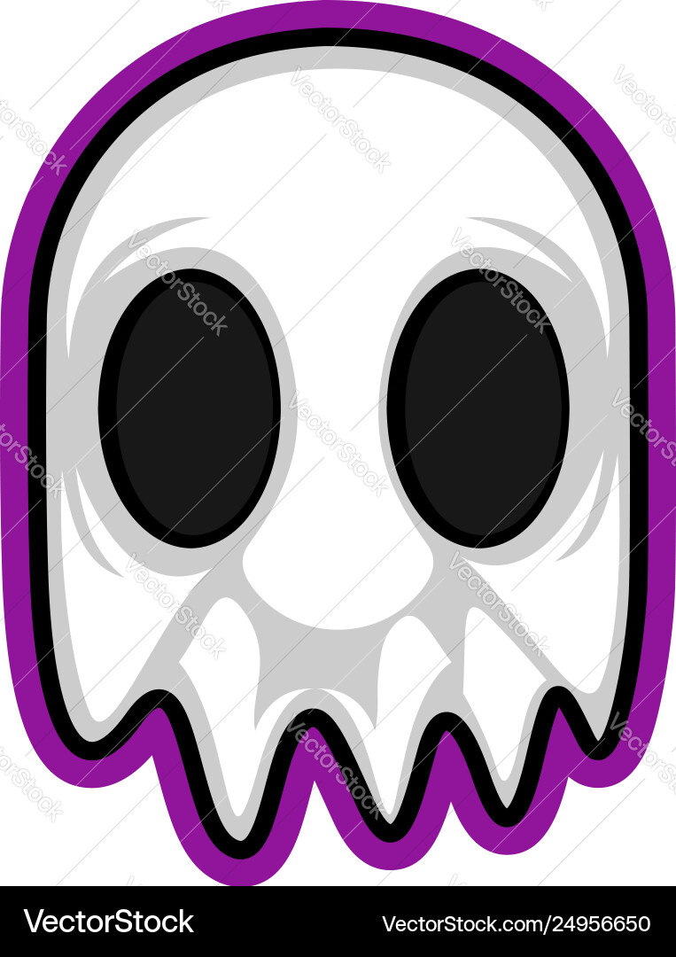 Gaming-Logo ein Geist auf weißem Hintergrund Vektorbild