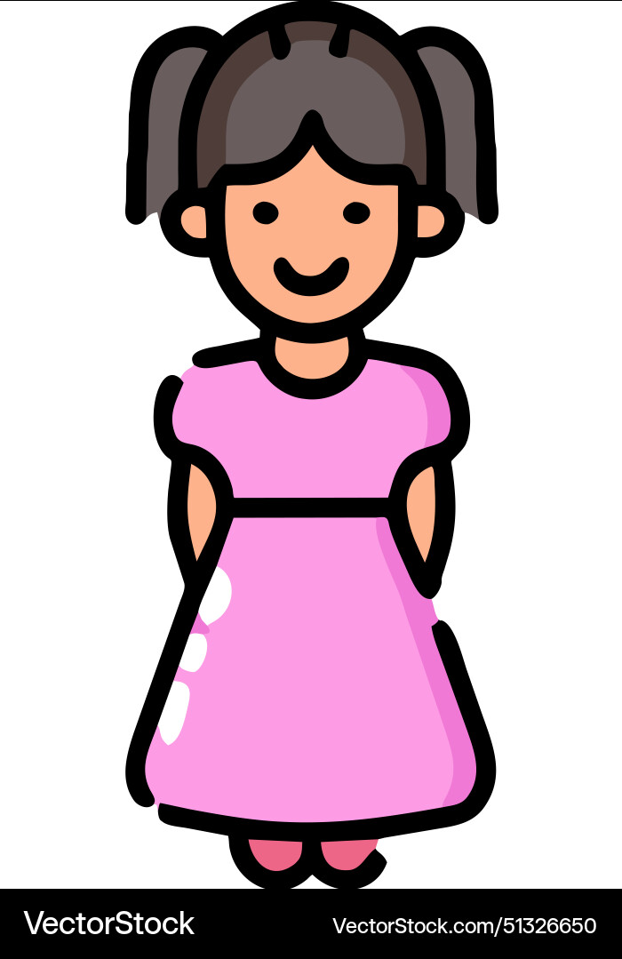 Girl pink icon Royalty Free Vector Image - VectorStock