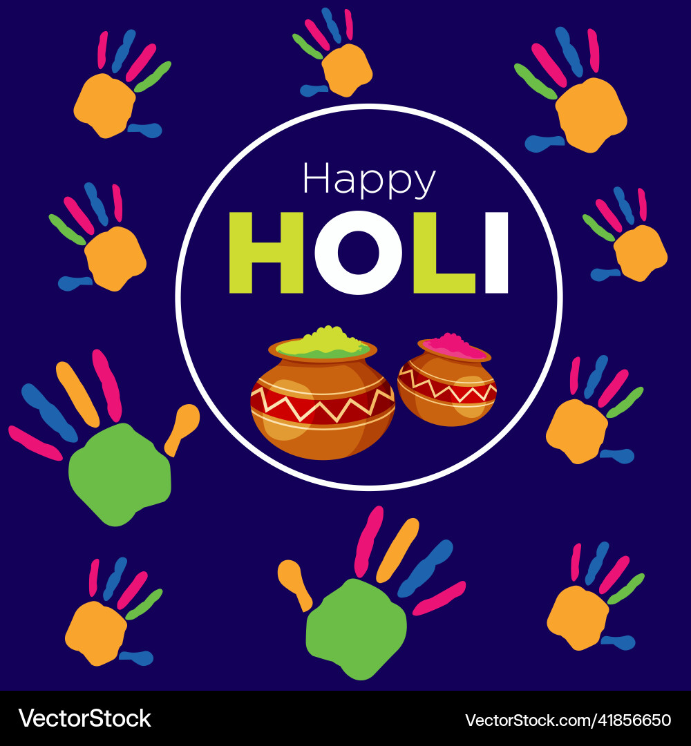 Happy holi banner design Royalty Free Vector Image