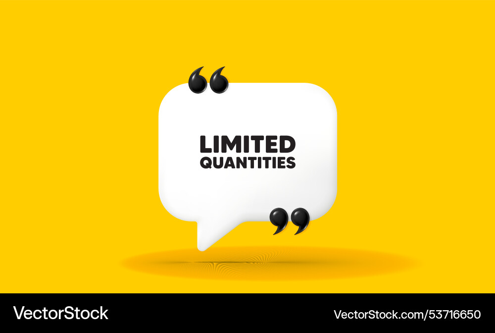 Limited quantities symbol special offer sign Vector Image