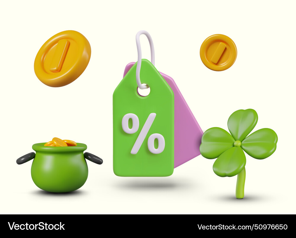 Set of realistic objects for web design concepts Vector Image