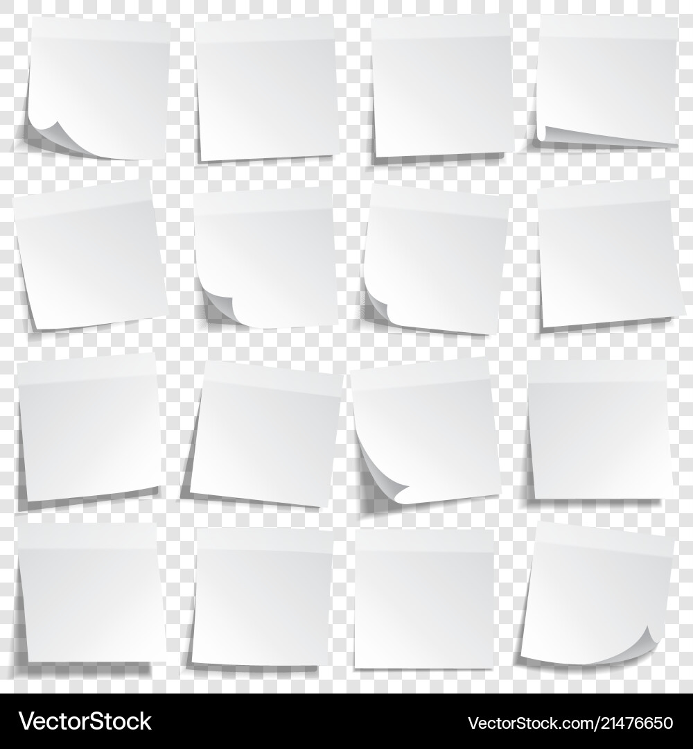 Sticky Note with Tape and Shadow Royalty Free Vector Image