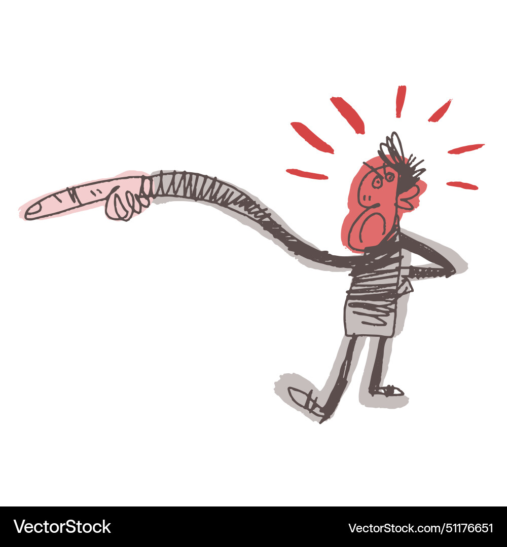 Angry comic character Royalty Free Vector Image