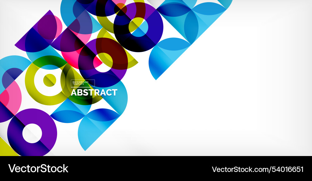 Colorful circle abstract background template for Vector Image