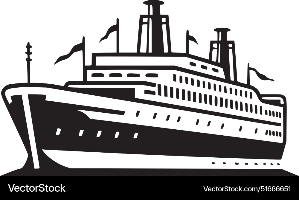Cruise - minimalist and simple silhouette Vector Image