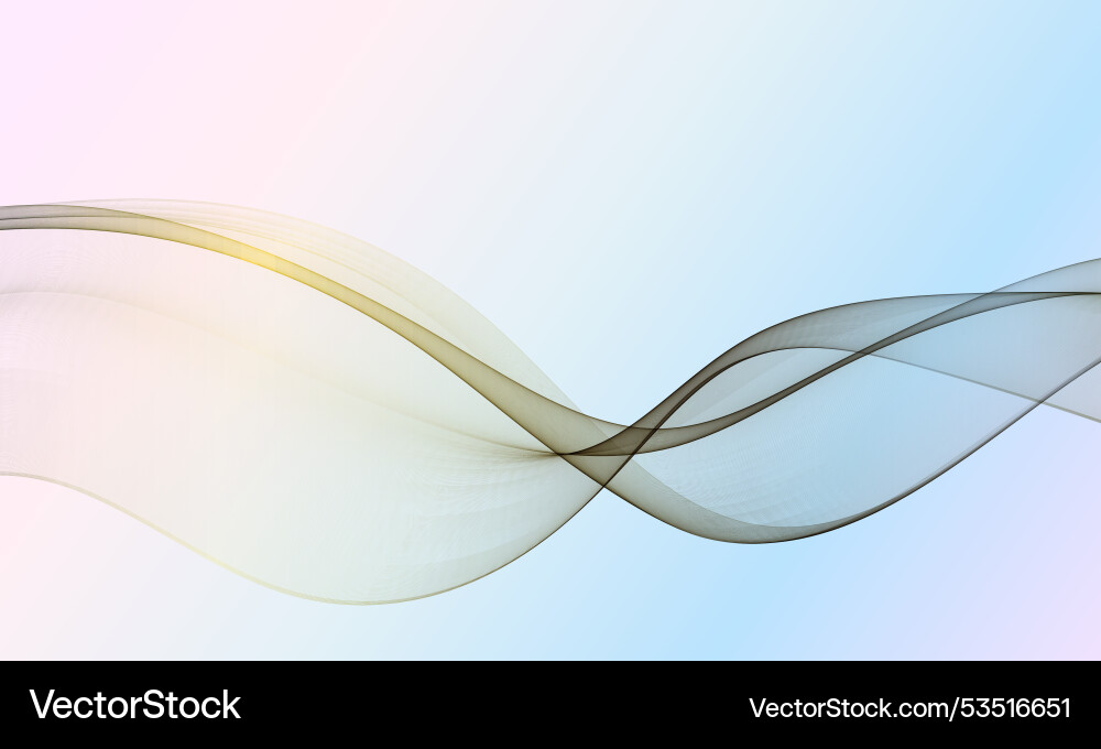 Curved wavy lines abstract wave flow Royalty Free Vector