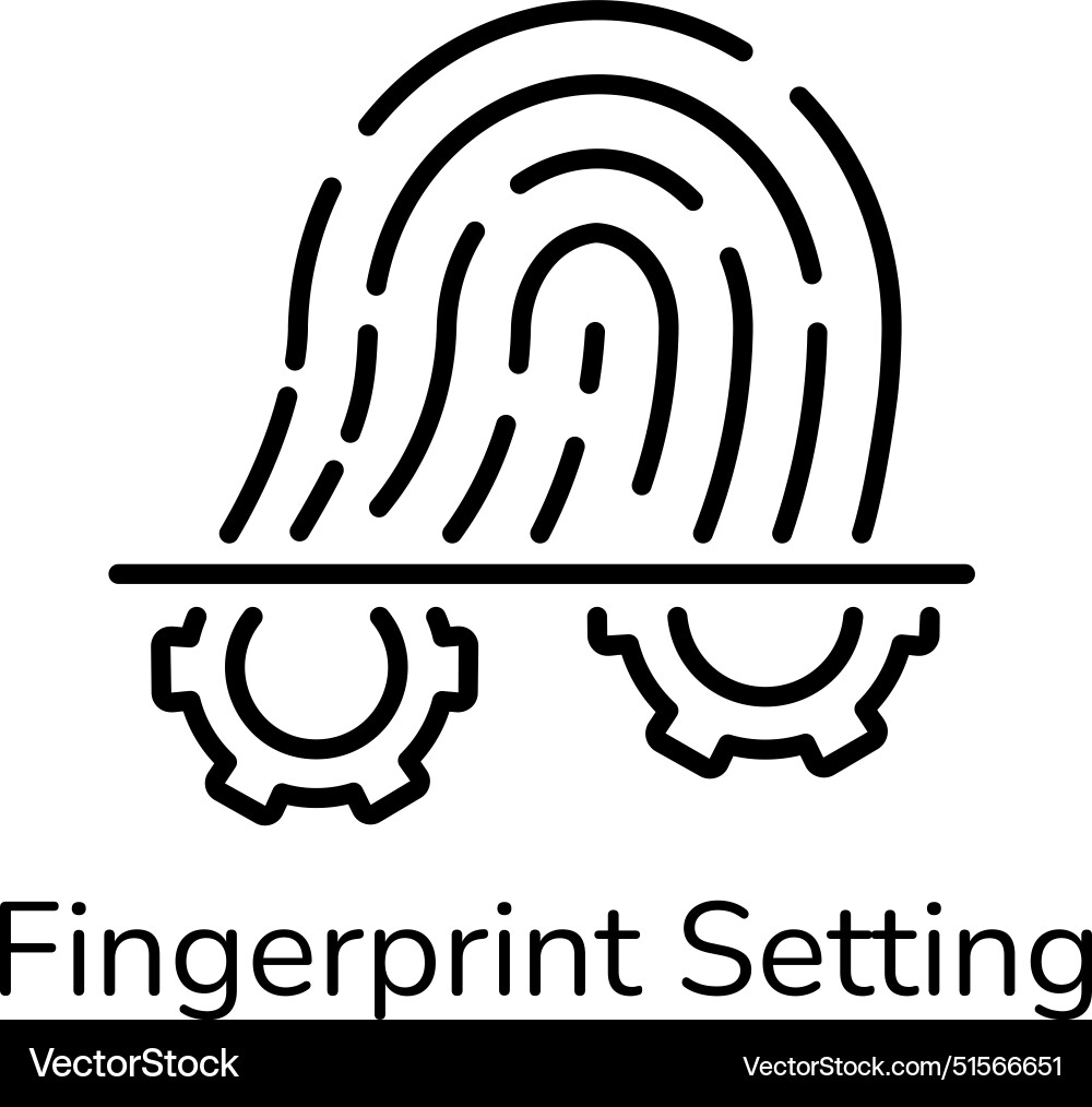 Fingerprint setting Royalty Free Vector Image - VectorStock