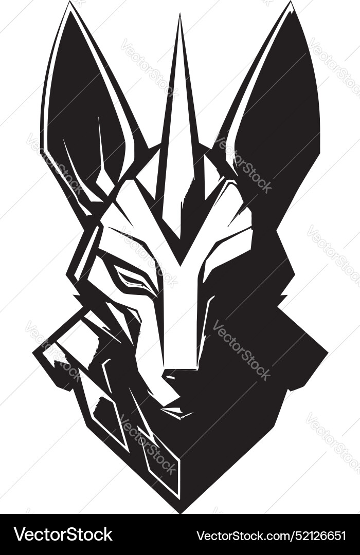Modern underworld guide an abstract anubis icon Vector Image