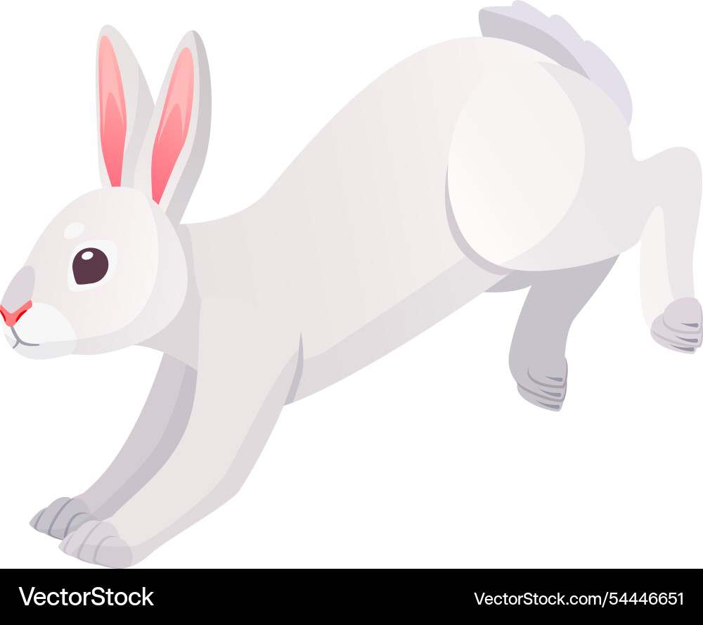 Running jackrabbit cheerful jumping hare cartoon Vector Image