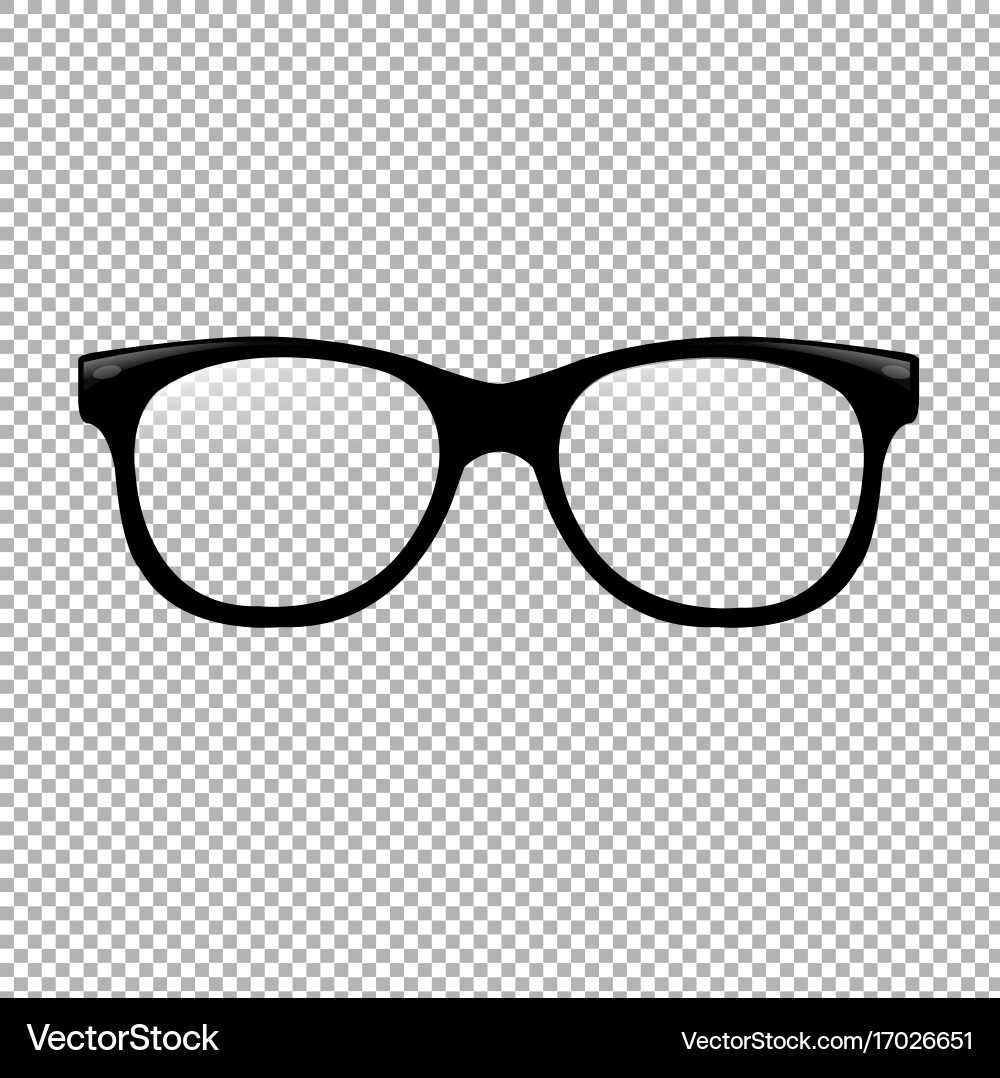 Stylish Glasses Transparent Background Royalty Free Vector