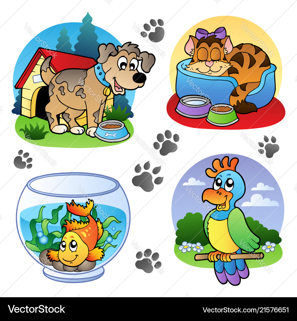 Various pets images 1 Royalty Free Vector Image