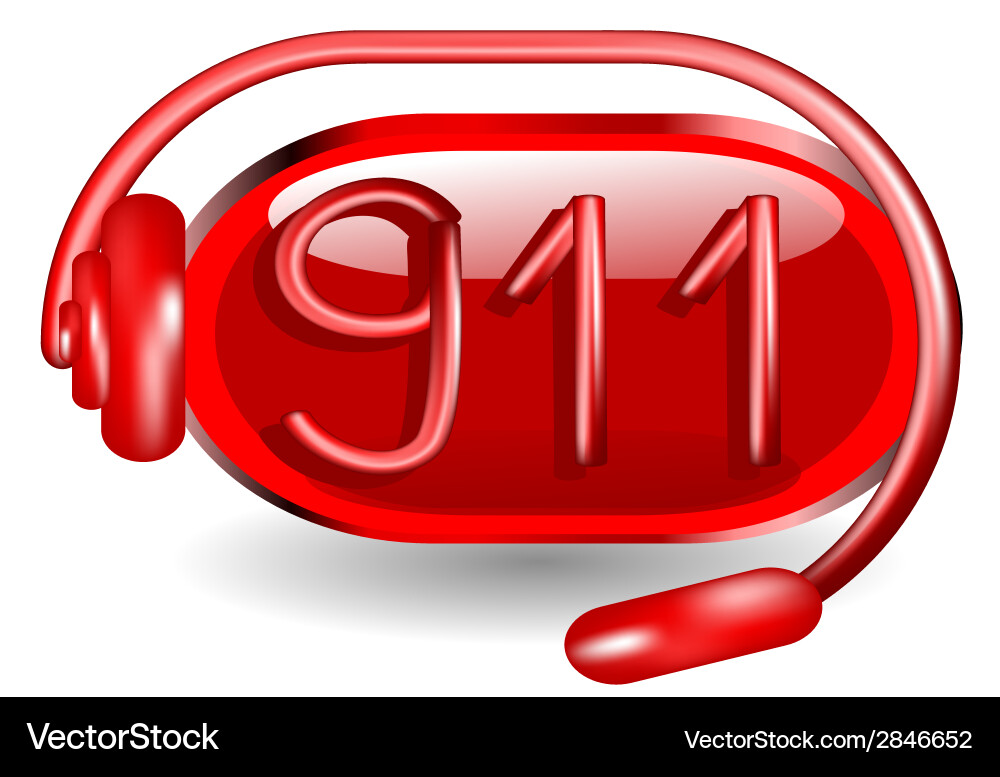 911 emergency Royalty Free Vector Image - VectorStock