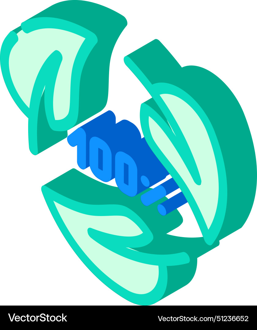 Biodegradable waste sorting isometric icon Vector Image