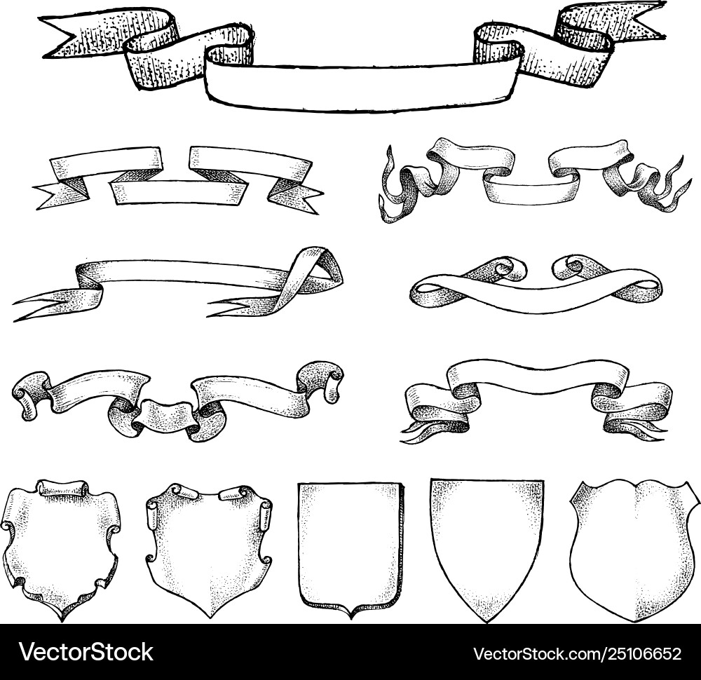 Heraldic Emblems & Frames Royalty Free Vector Image