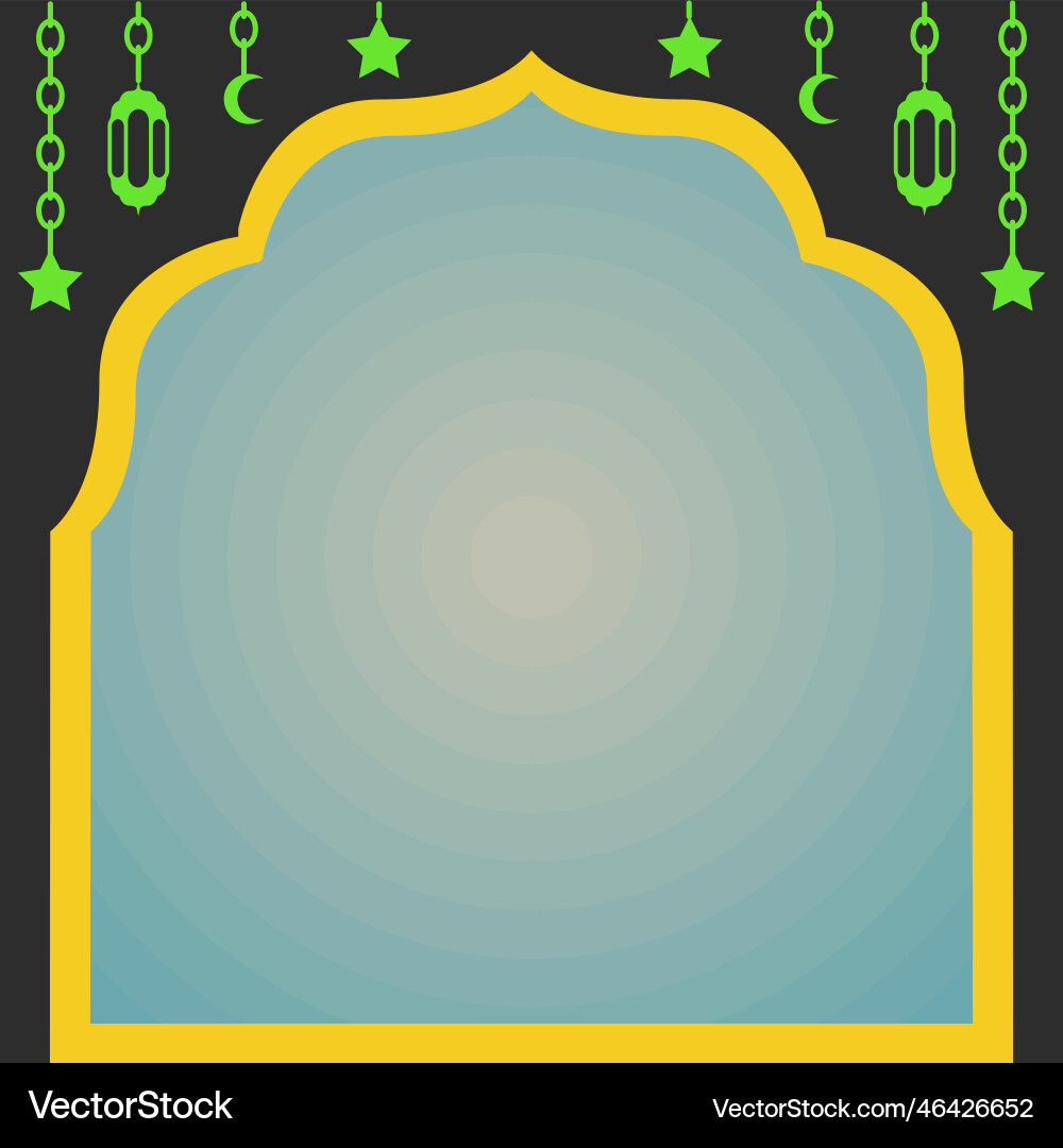 Islamic mosque line art logo design Royalty Free Vector