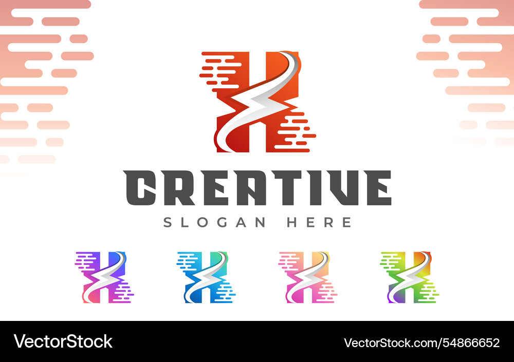 Letter x energy logo or electric Royalty Free Vector Image