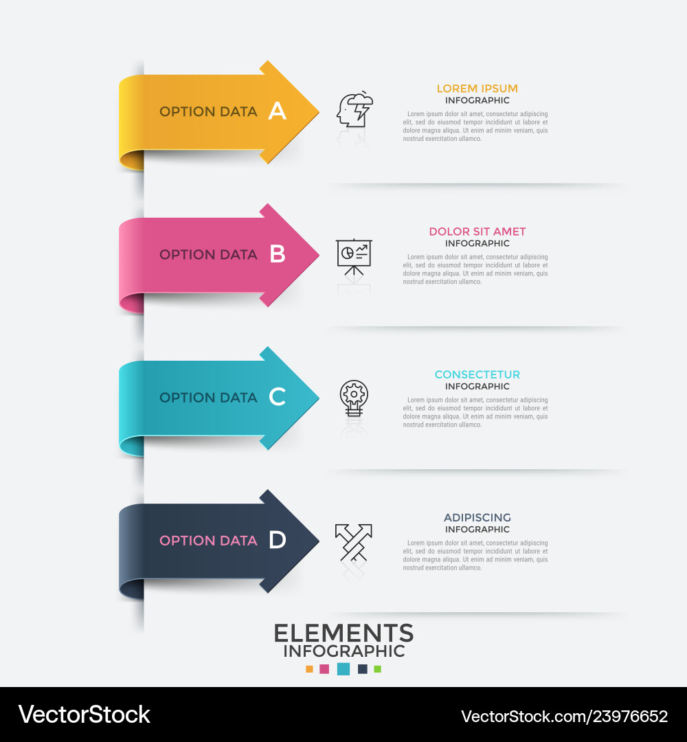Modern Infographic Arrows Royalty Free Vector Image