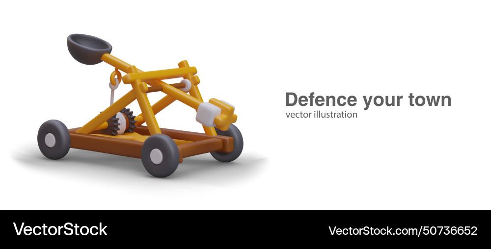 Poster with realistic weapon for throwing Vector Image