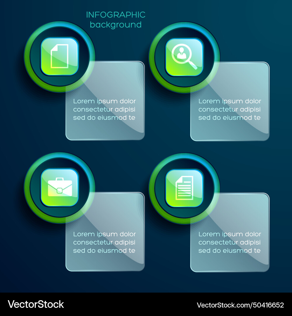 Touchable stickies infographic background Vector Image