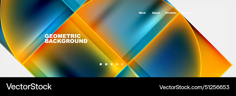 Circle triangle geometric web site page template Vector Image