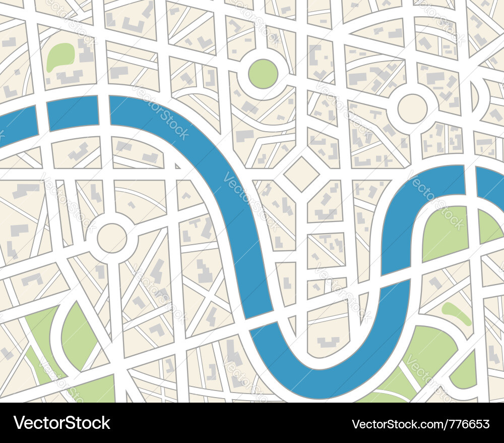 City map Royalty Free Vector Image - VectorStock