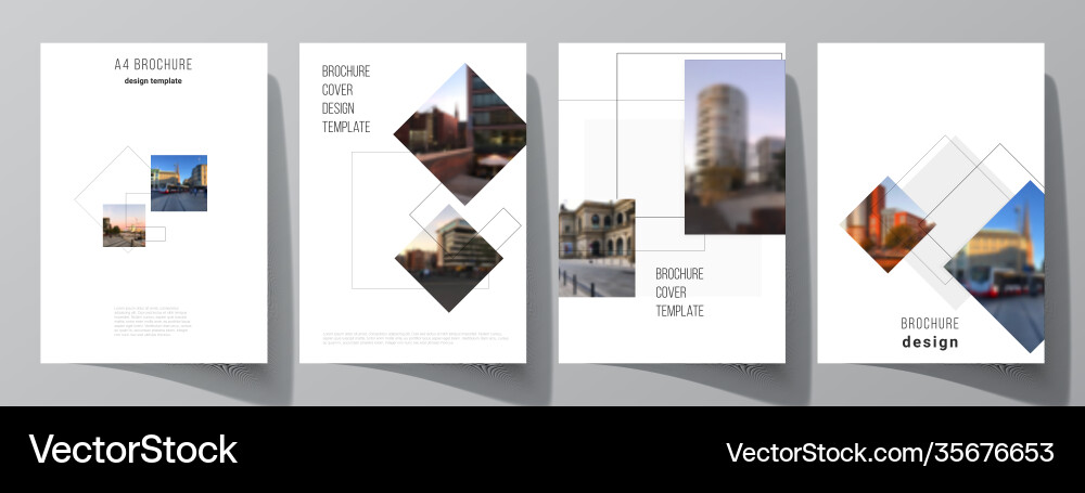 Layout a4 format cover mockups design Royalty Free Vector