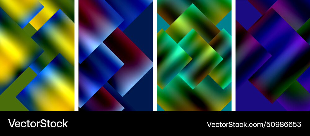 Metallic glossy square concept posters Royalty Free Vector