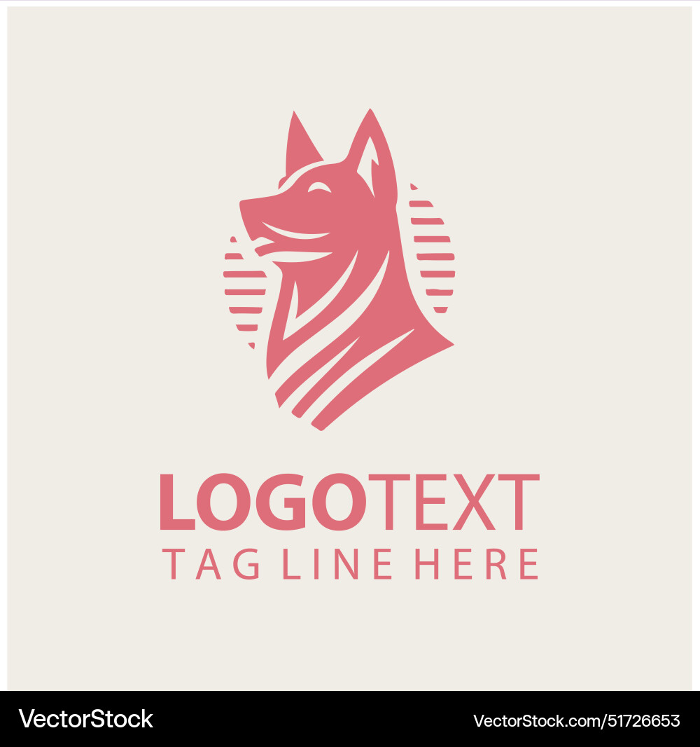 Pet dog logo Royalty Free Vector Image - VectorStock