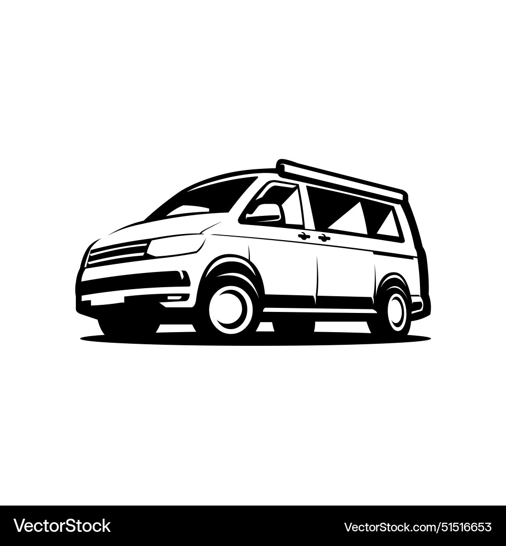 Rv camper van motor home caravan vehicle Vector Image