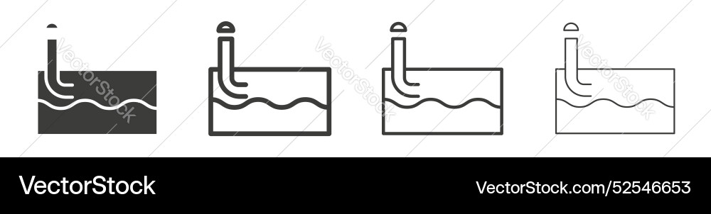 Sewerage tank icon set on white background Vector Image