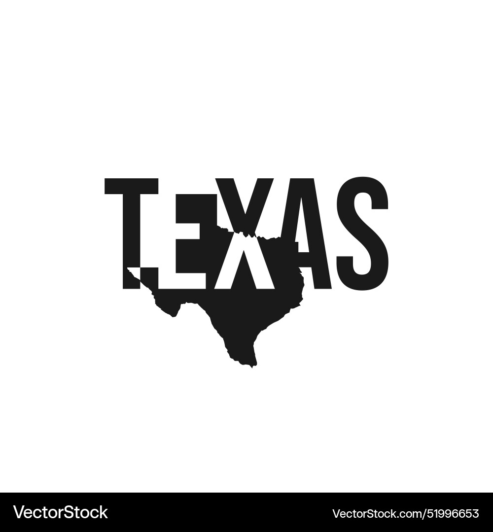 Txas map Royalty Free Vector Image - VectorStock