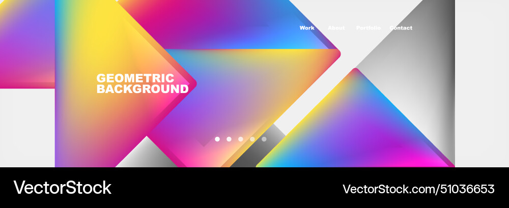 Vibrant geometric pattern with rainbow gradient Vector Image