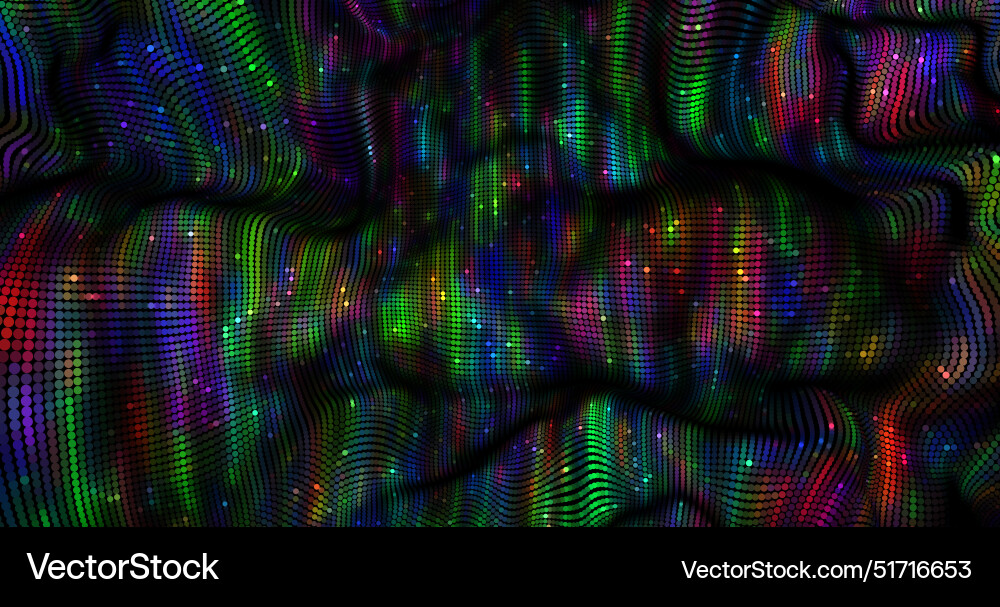 Wave pattern 3d glowing abstract digital Vector Image