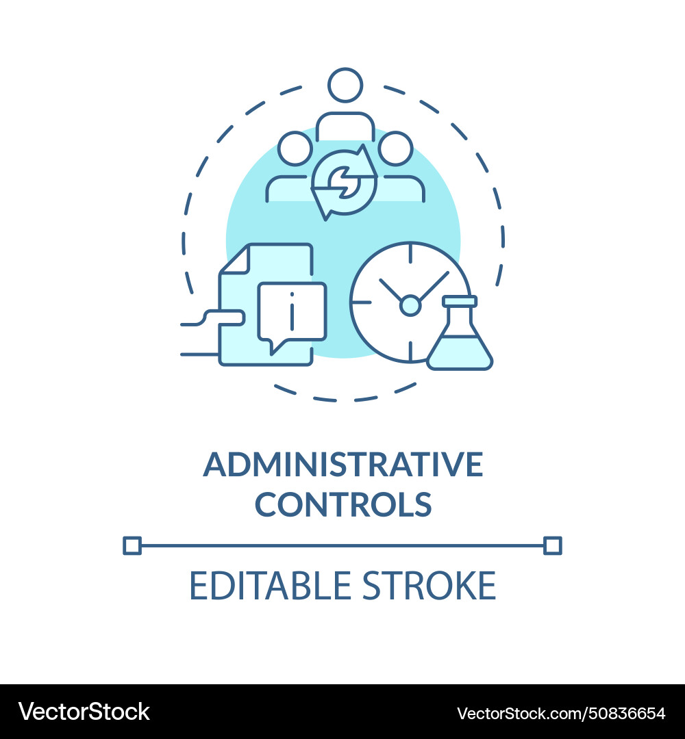 Administrative controls soft blue concept icon Vector Image