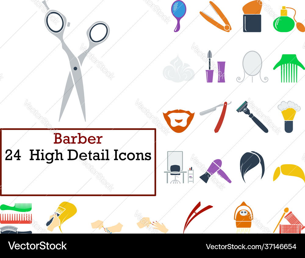 Barber icon set Royalty Free Vector Image - VectorStock