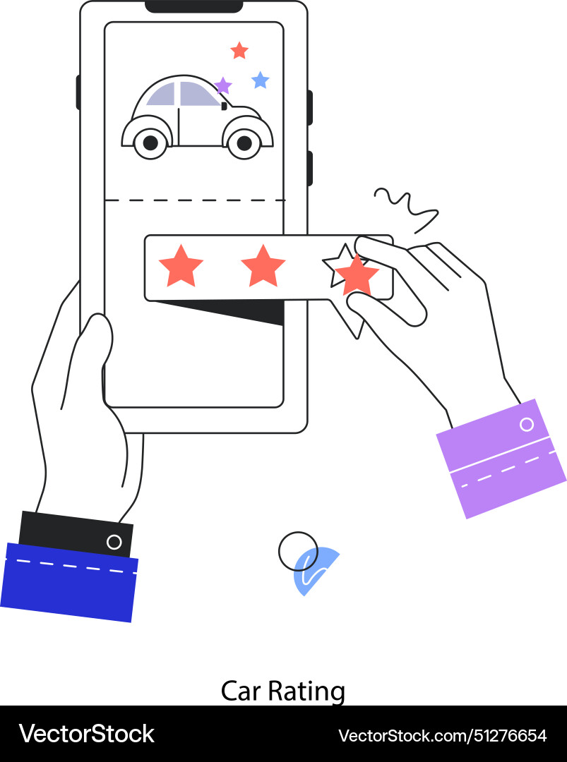 Car rating Royalty Free Vector Image - VectorStock