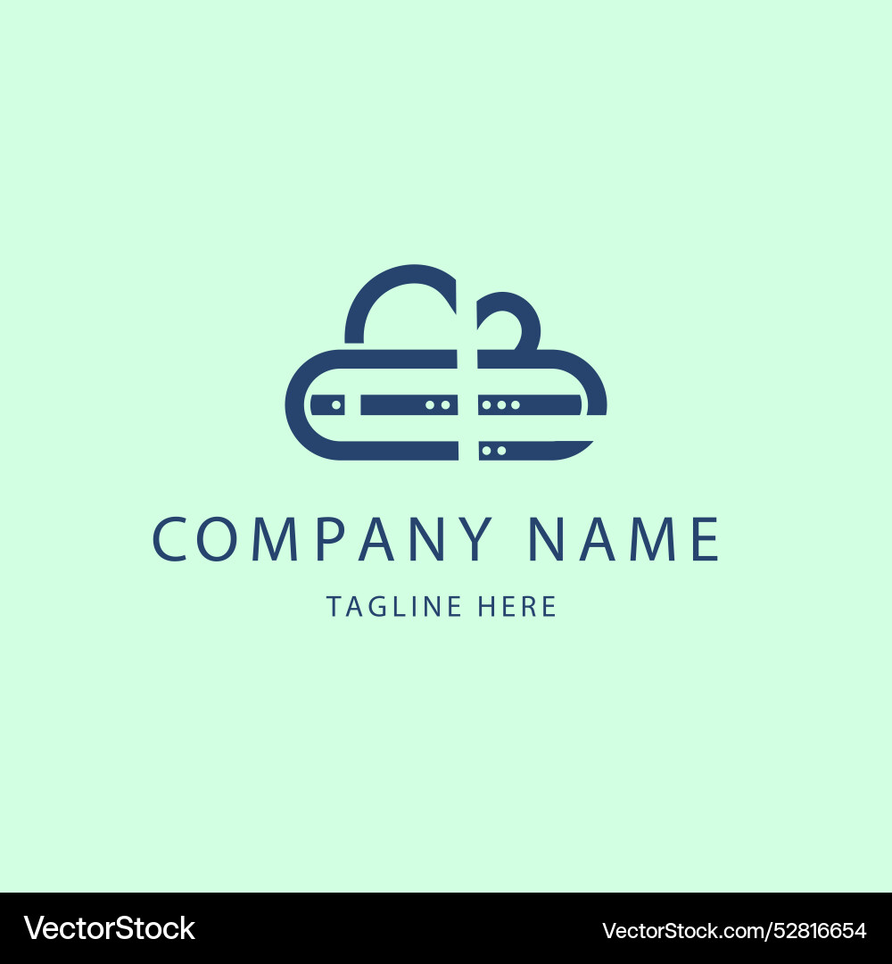 Cloud hosting company logo design template Vector Image