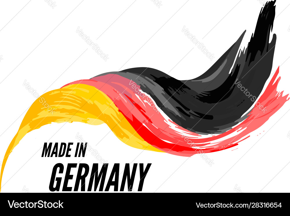 German Flag - Made in Germany Royalty Free Vector Image