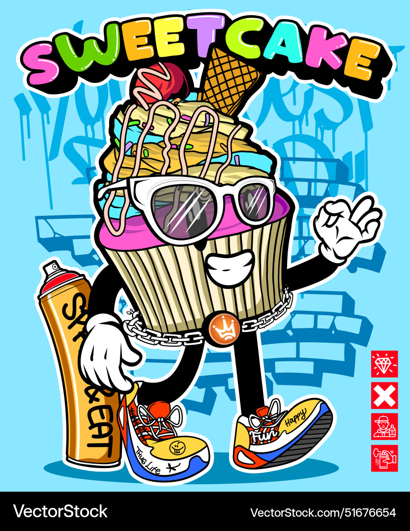 Graffiti character 10 Royalty Free Vector Image