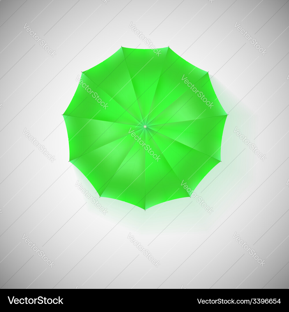 Green Umbrella Top View Royalty Free Vector Image