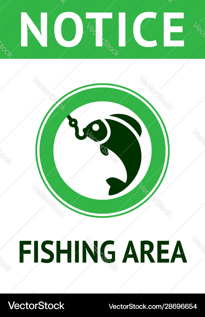 Label fishing allowed for print Royalty Free Vector Image